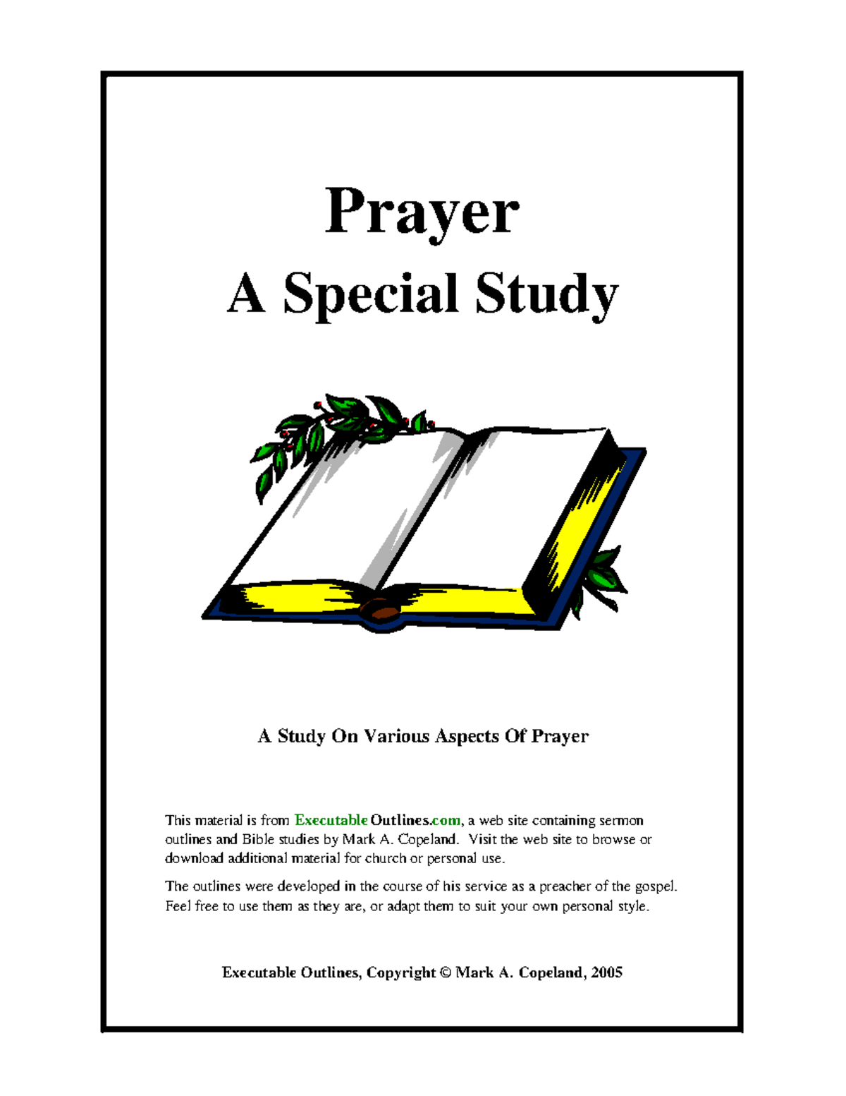 Pray so - Prayer that's all you need. - Prayer A Special Study A Study ...