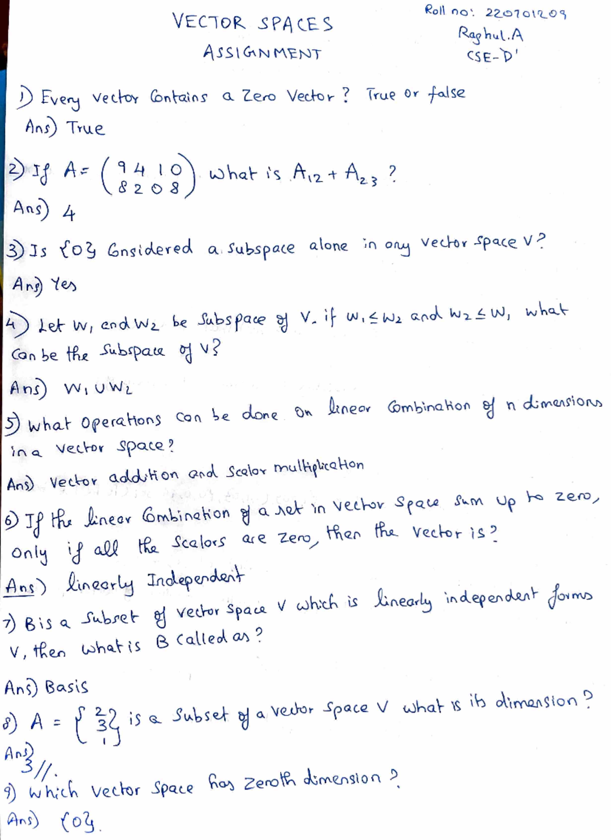 Vector spaces - VEC10~ SPA(ES A .s s \ 6' N {V\l:NT Roi\ na·. 2.2 1 a\rt_