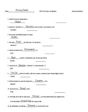 Bio 140 Food Safety notes(1) - Food Safety Food Born illness- caused by ...