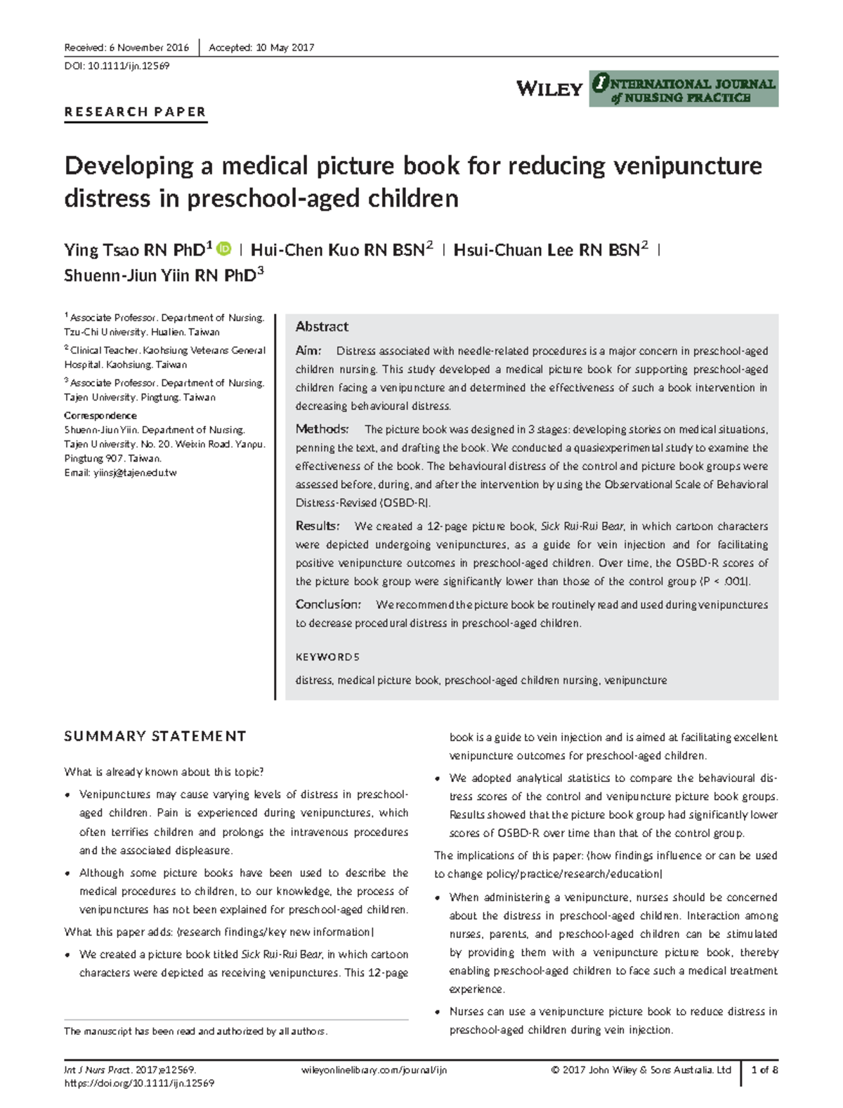Comfort Hold Technique - RESEARCH PAPER Developing a medical picture ...