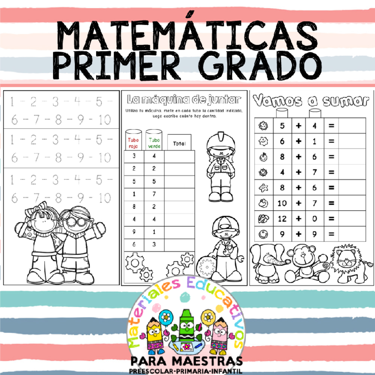Cuaderno matemáticas para primer grado por Materiales Educativos ...