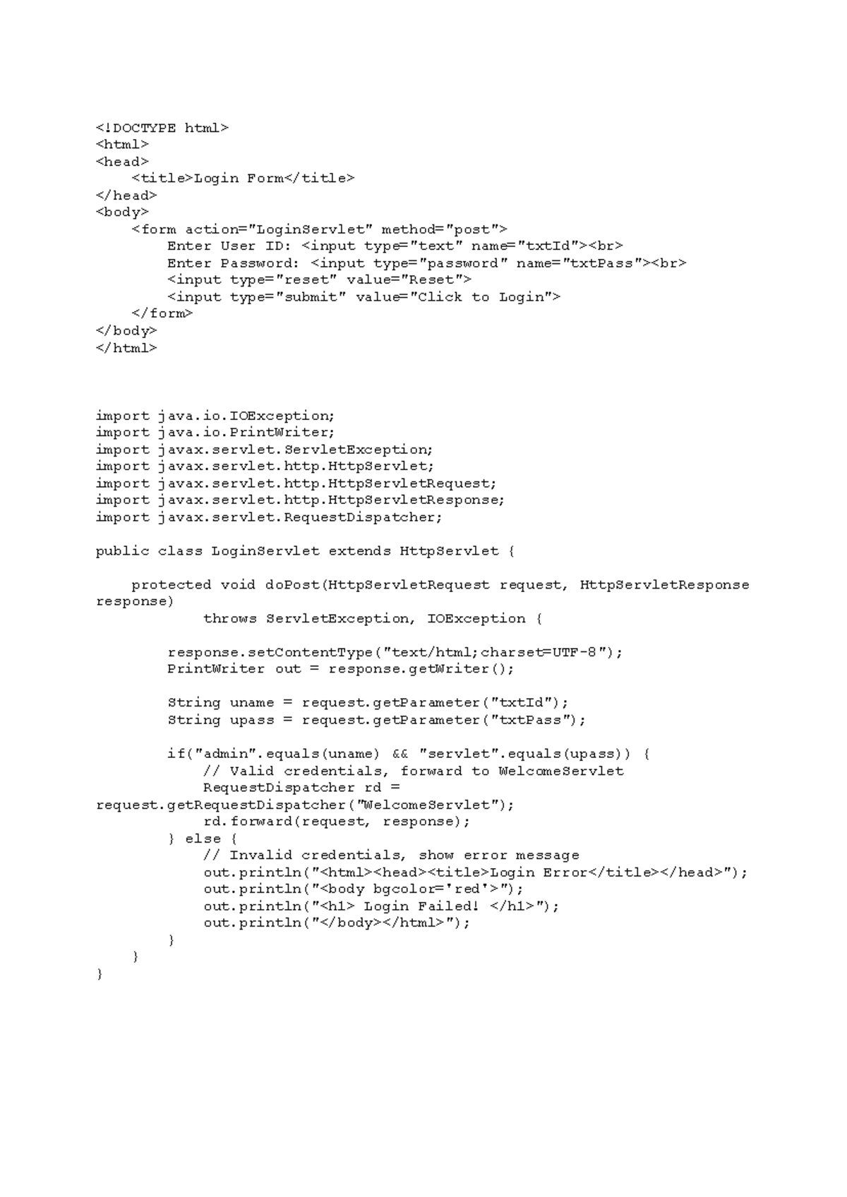 Pract 2A - Login Form - Studocu
