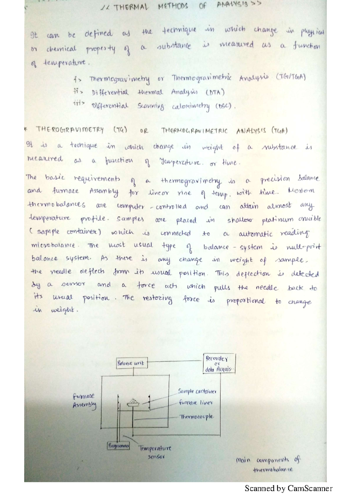 Thermal Analysis Notes - Engineering Chemistry - Studocu