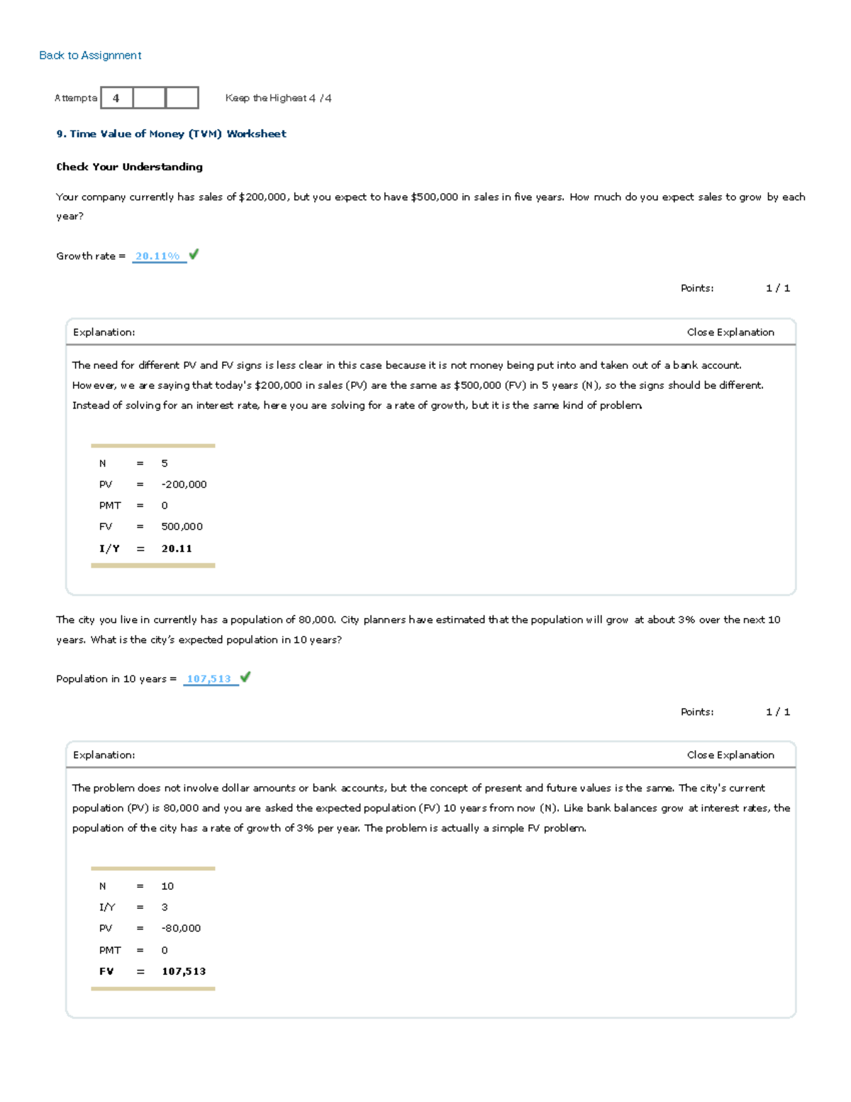 Bus Fin Ch5 BA II Plus Part A #9 Practice - Points: 1 / 1 Close Explanation Points: 1 / 1 Close ...