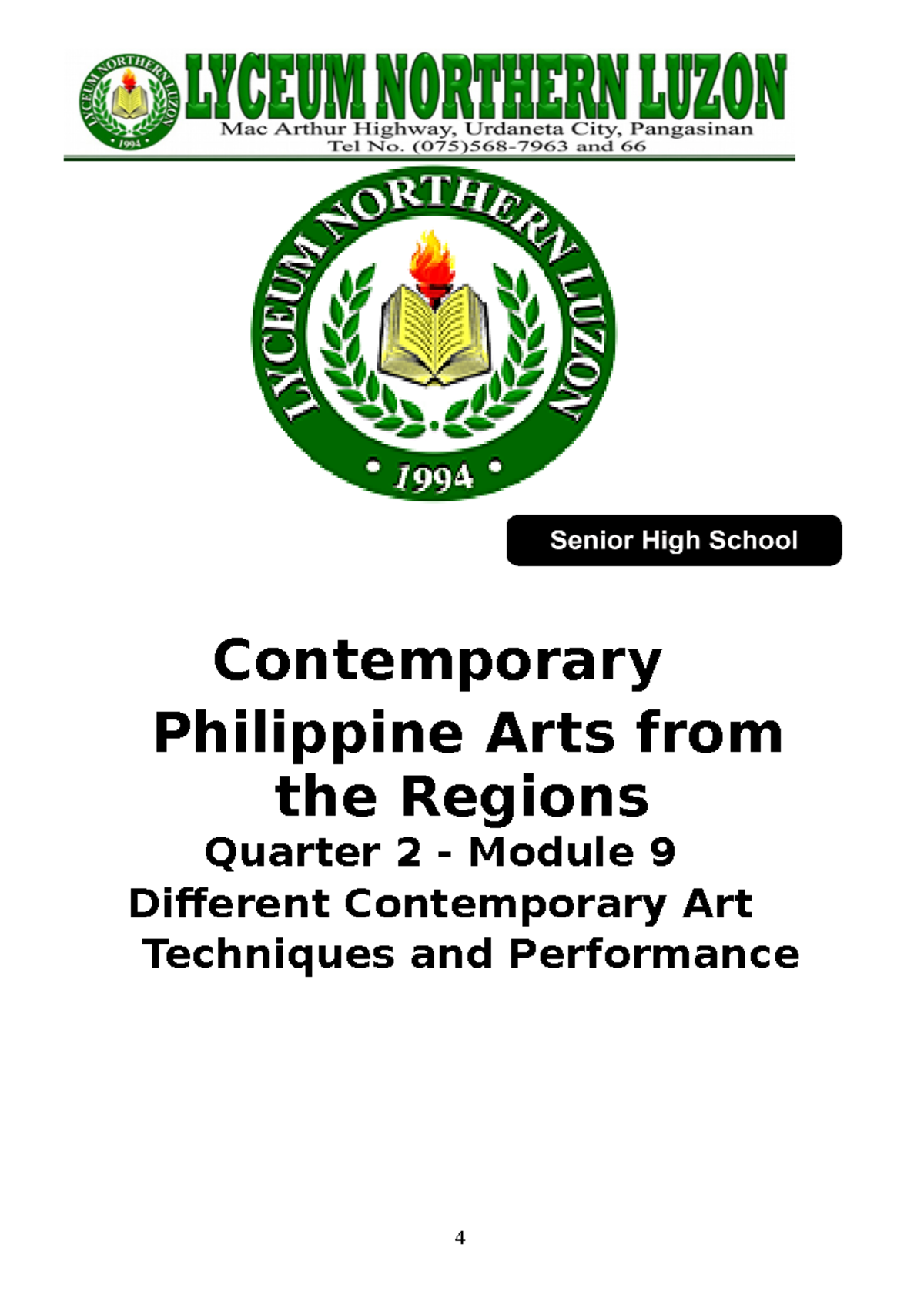 Module 9 - CPAR - Lecture notes 1 - Contemporary Philippine Arts from ...
