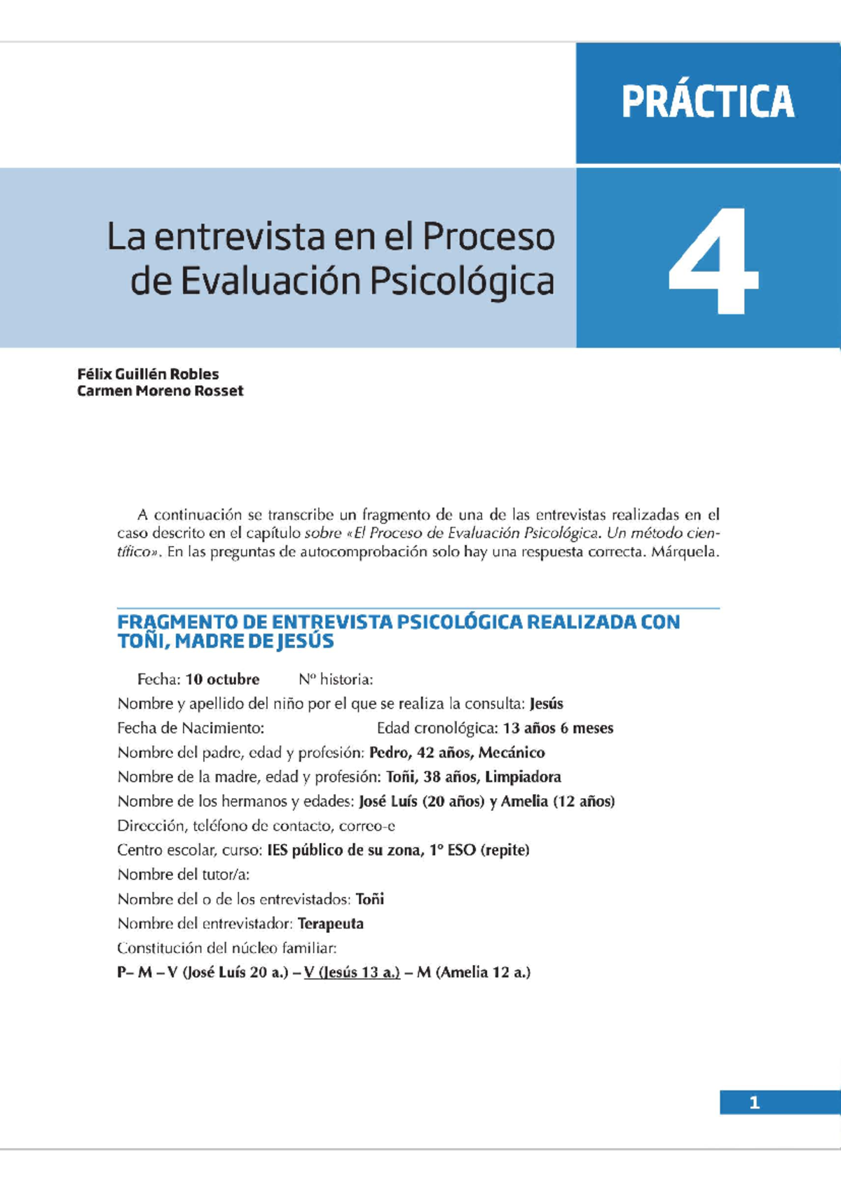 Pr ctica 4 - La entrevista en el Proceso de EP - La entrevista en el Proceso de Evaluación - Studocu