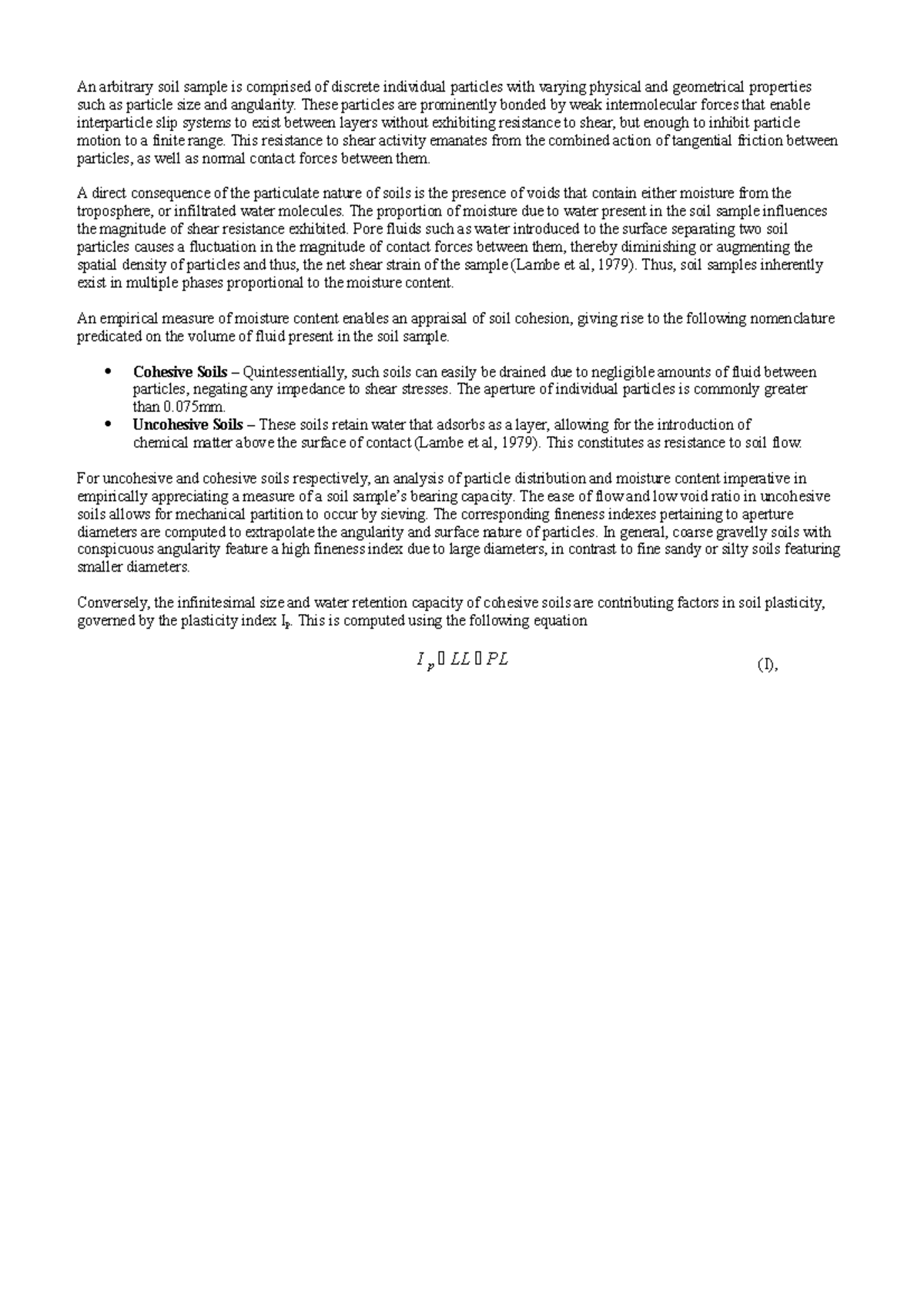 Soil - Introductin/abstract soil report one page - An arbitrary soil ...