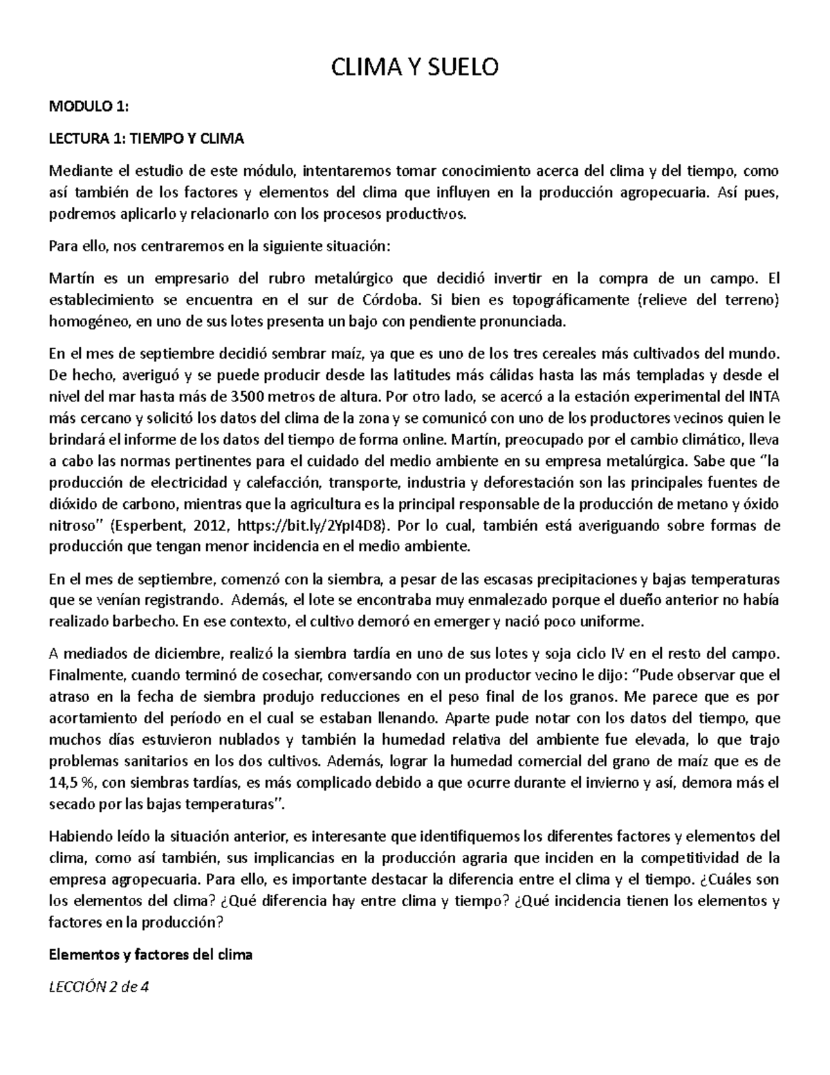 Clima Y Suelo M1 Y M2 - 123 - CLIMA Y SUELO MODULO 1: LECTURA 1: TIEMPO ...