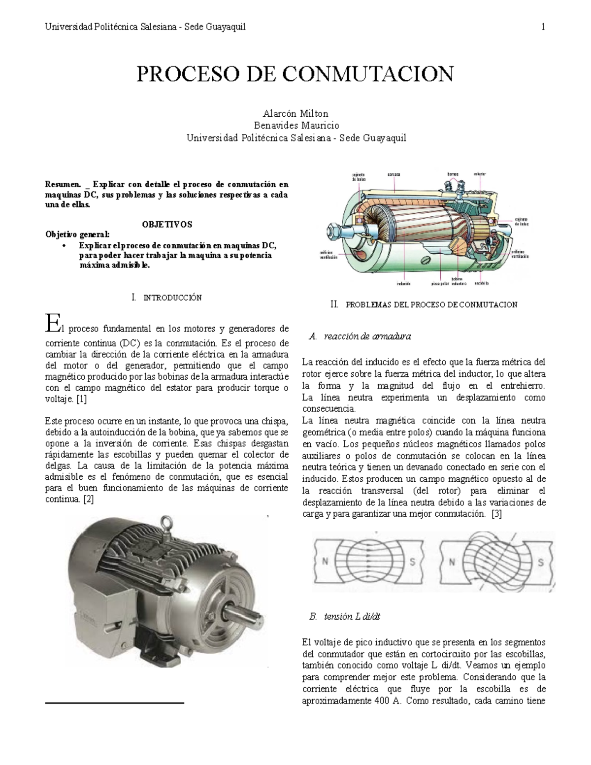 Proceso DE Conmutacion - Universidad Politécnica Salesiana - Sede Guayaquil 1 Resumen ...