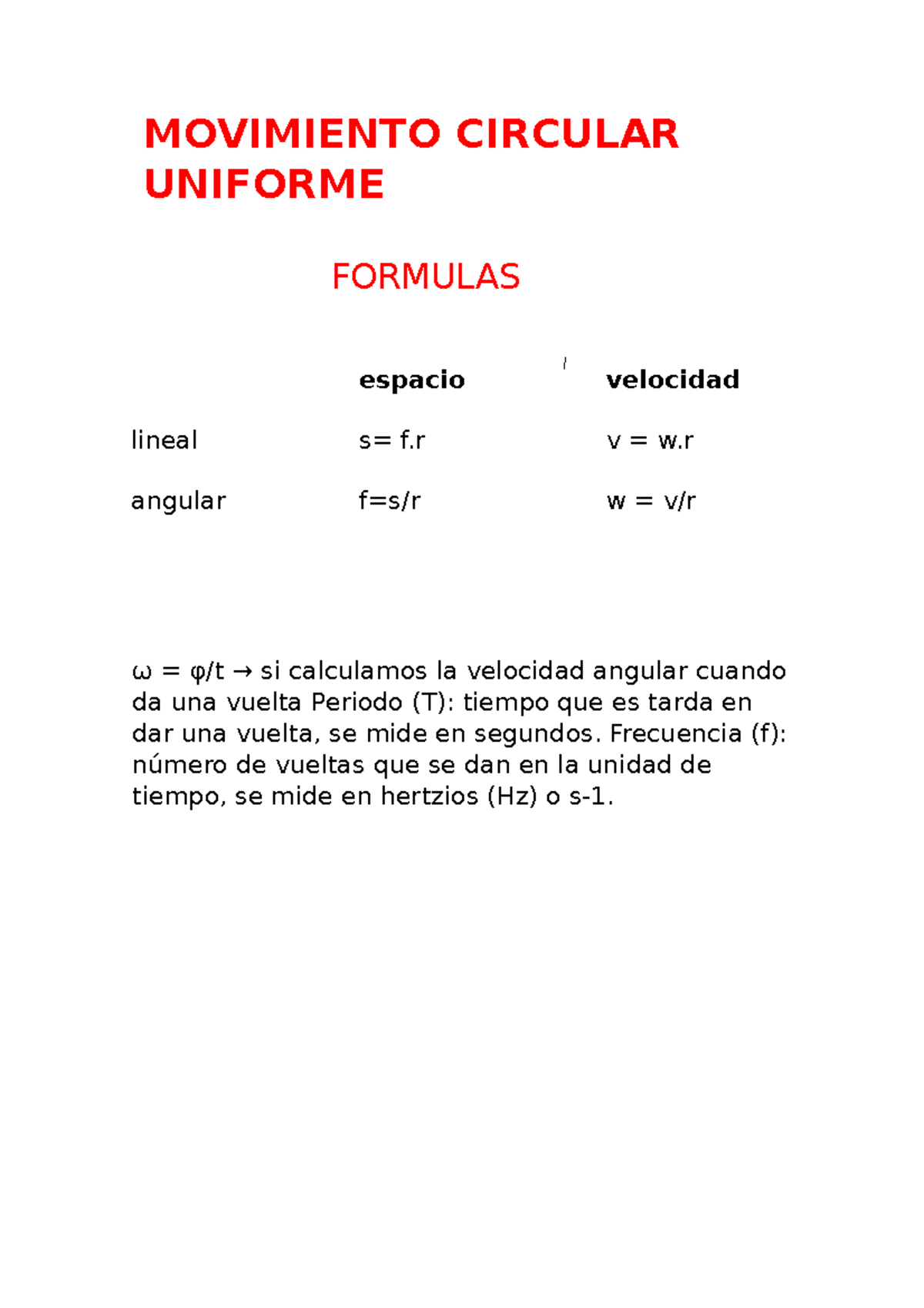 Movimiento cicular - Fisica facil - MOVIMIENTO CIRCULAR UNIFORME ...