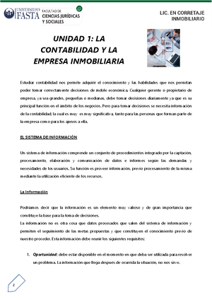 Clasificacion de las cuentas - Contabilidad Inmobiliaria - Studocu