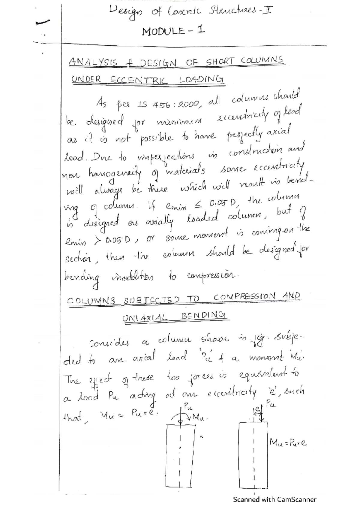 Dcs module 1 - Design of concrete structures - Studocu