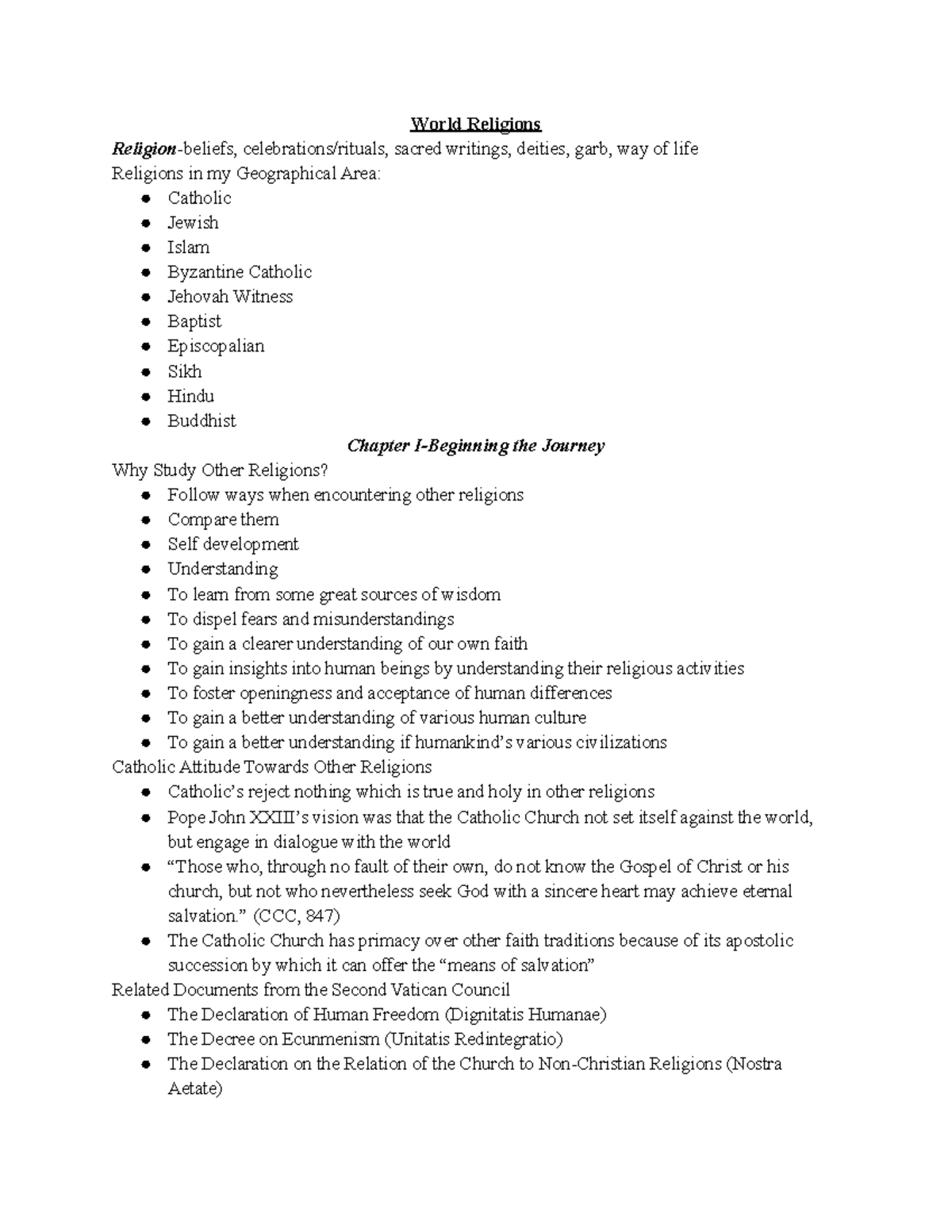 World Religion Notes - World Religions Religion -beliefs, celebrations ...