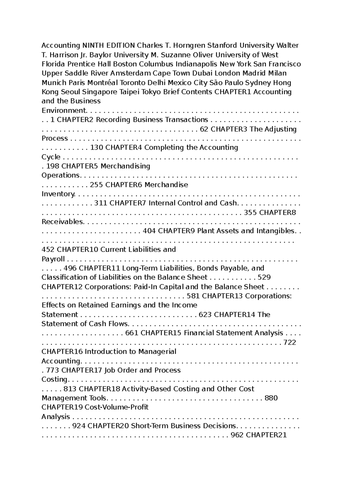 112 - management and accounting - Accounting NINTH EDITION Charles T ...