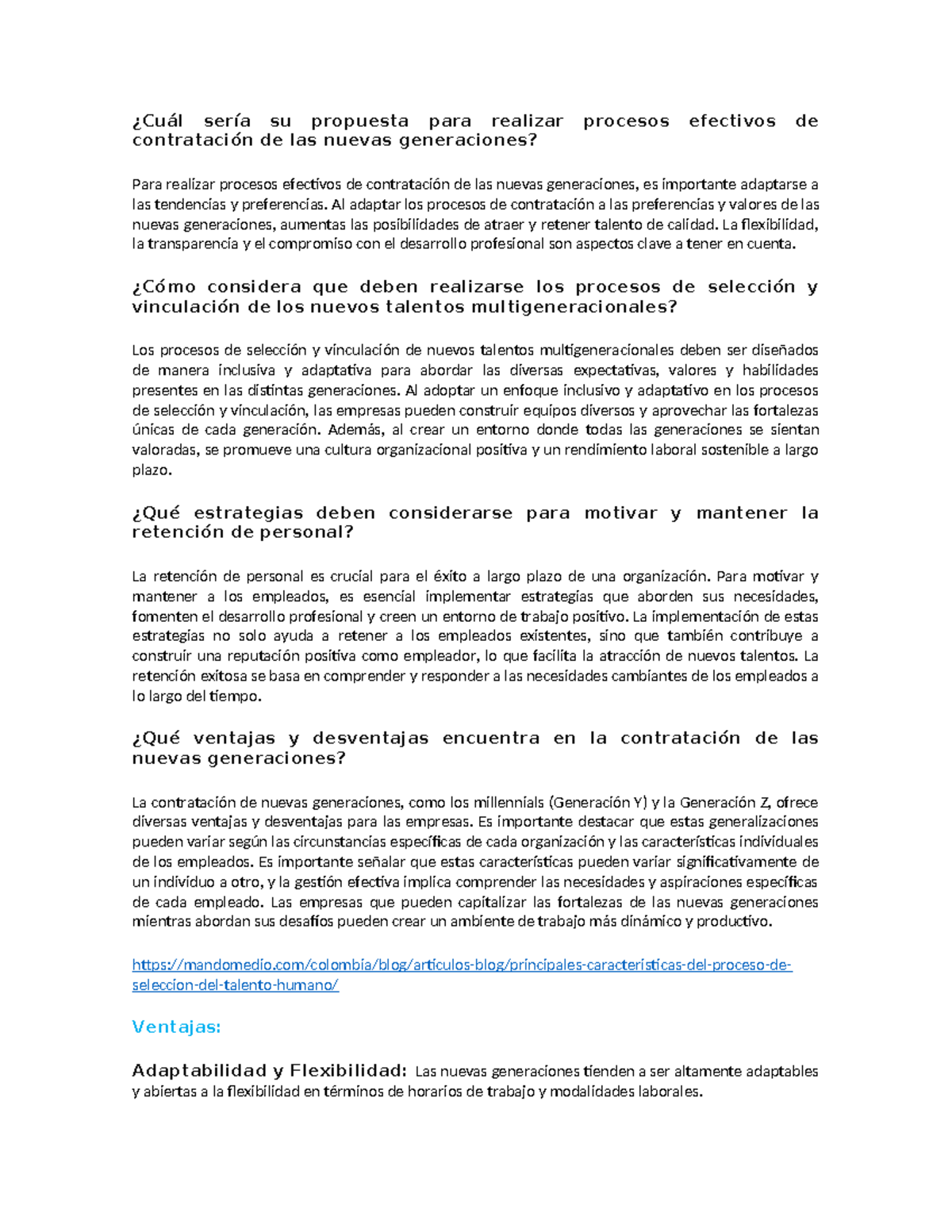 Capital Intelectual - Desarrollo eje 1 - ¿Cuál sería su propuesta para ...