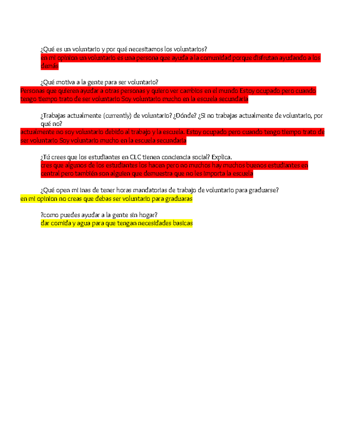 Copy of preguntas de discusión U2L1 El voluntariado - ¿Qué es un ...