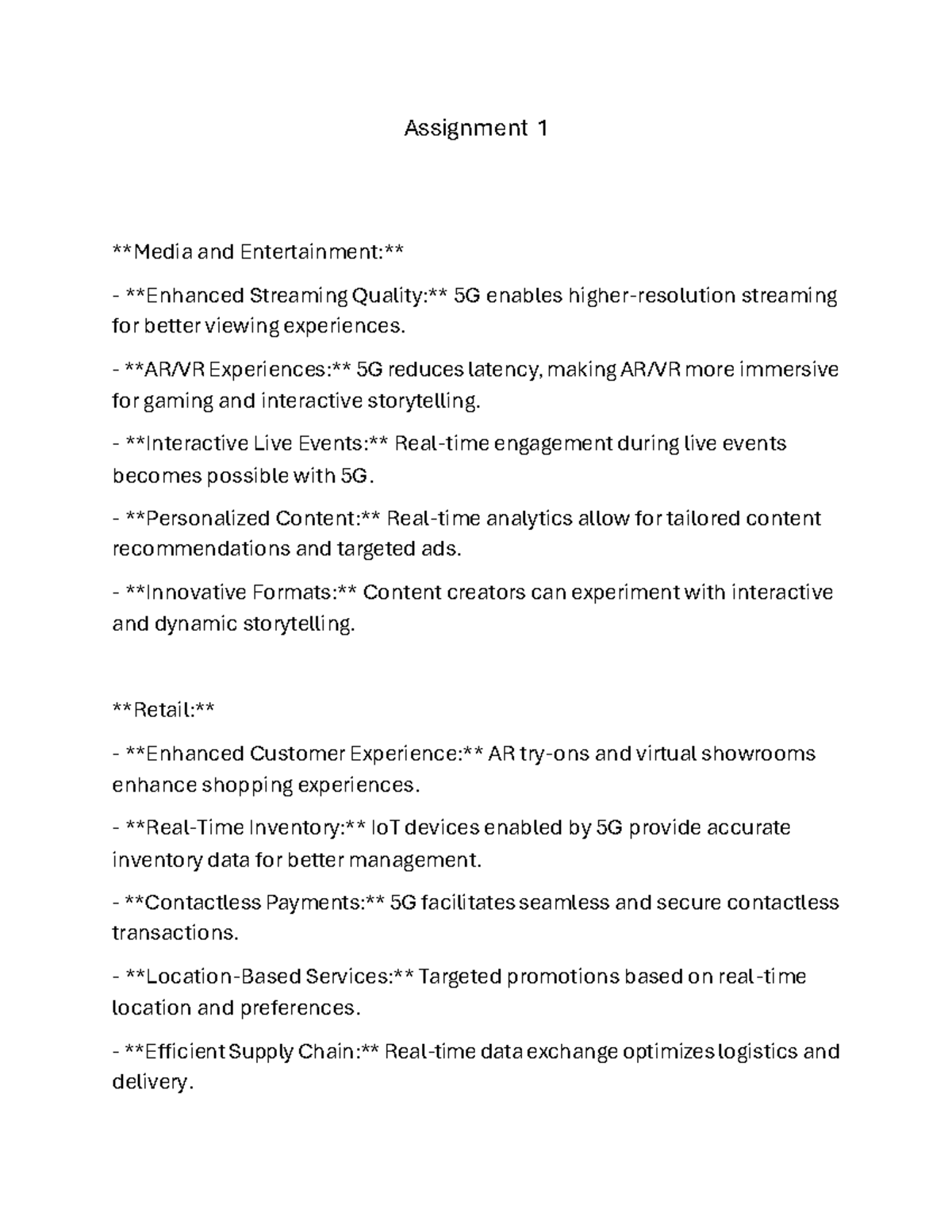 Assignment 1 - Copy - asfmskalfmdskmfdkslfmsdf - Assignment 1 Media and Entertainment: Enhanced ...