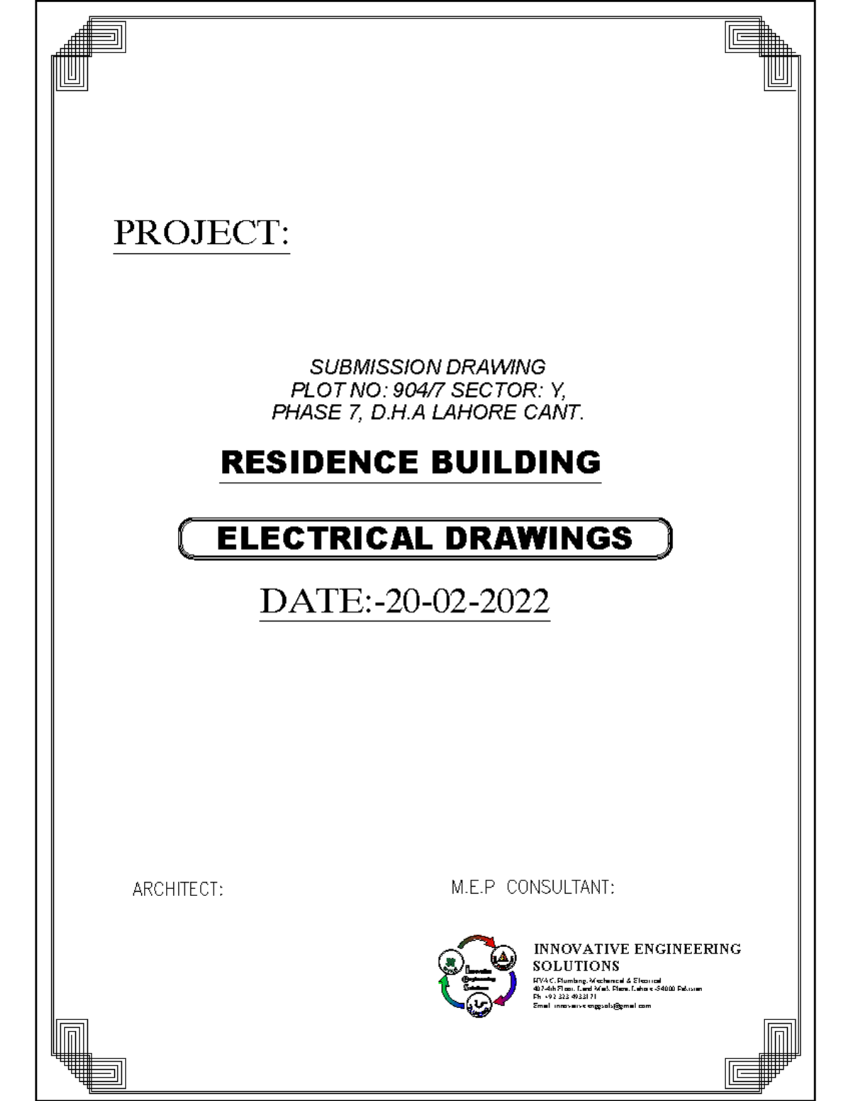 Electrical drawings - asda w ee - ELECTRICAL DRAWINGS DATE:-20-02 ...