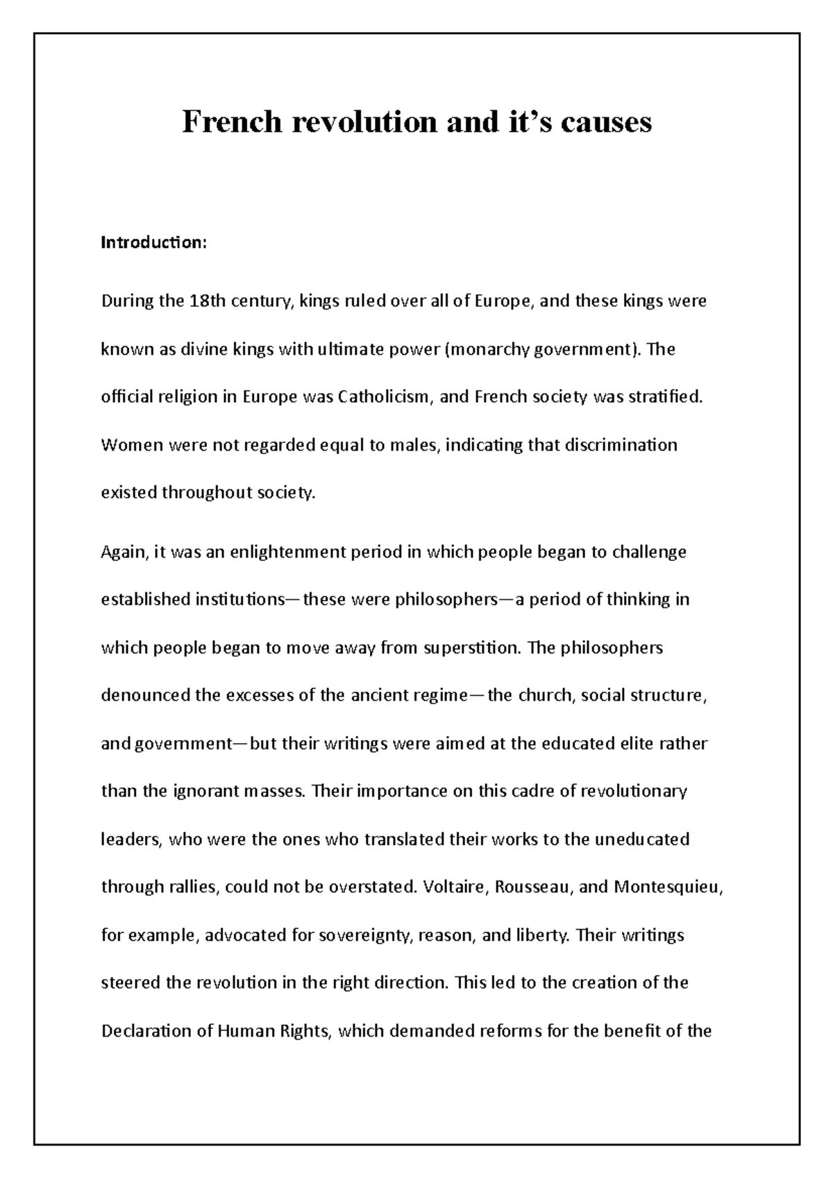 French revolution and it’s causes - French revolution and it’s causes ...