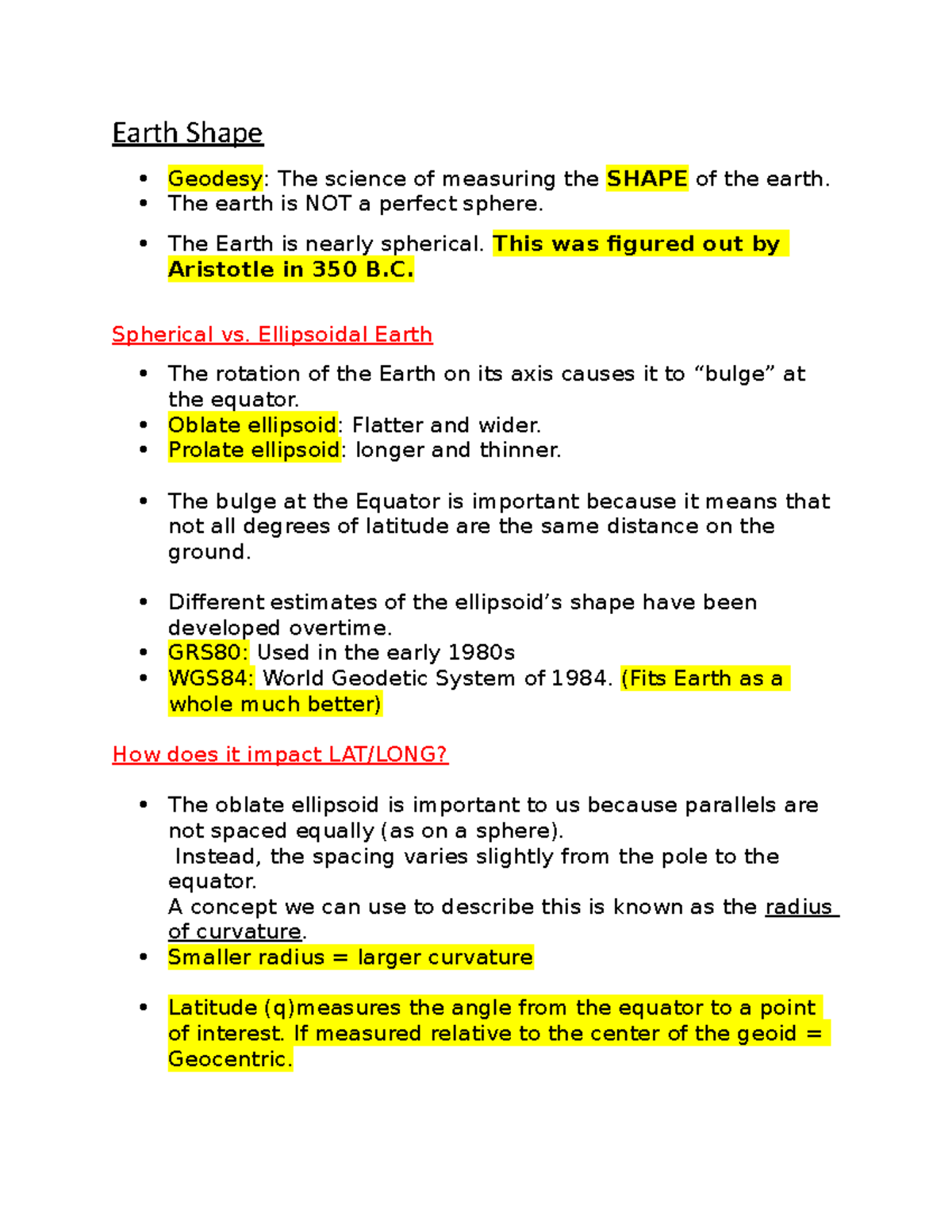 Earth shape - physical geology - Earth Shape Geodesy: The science of ...