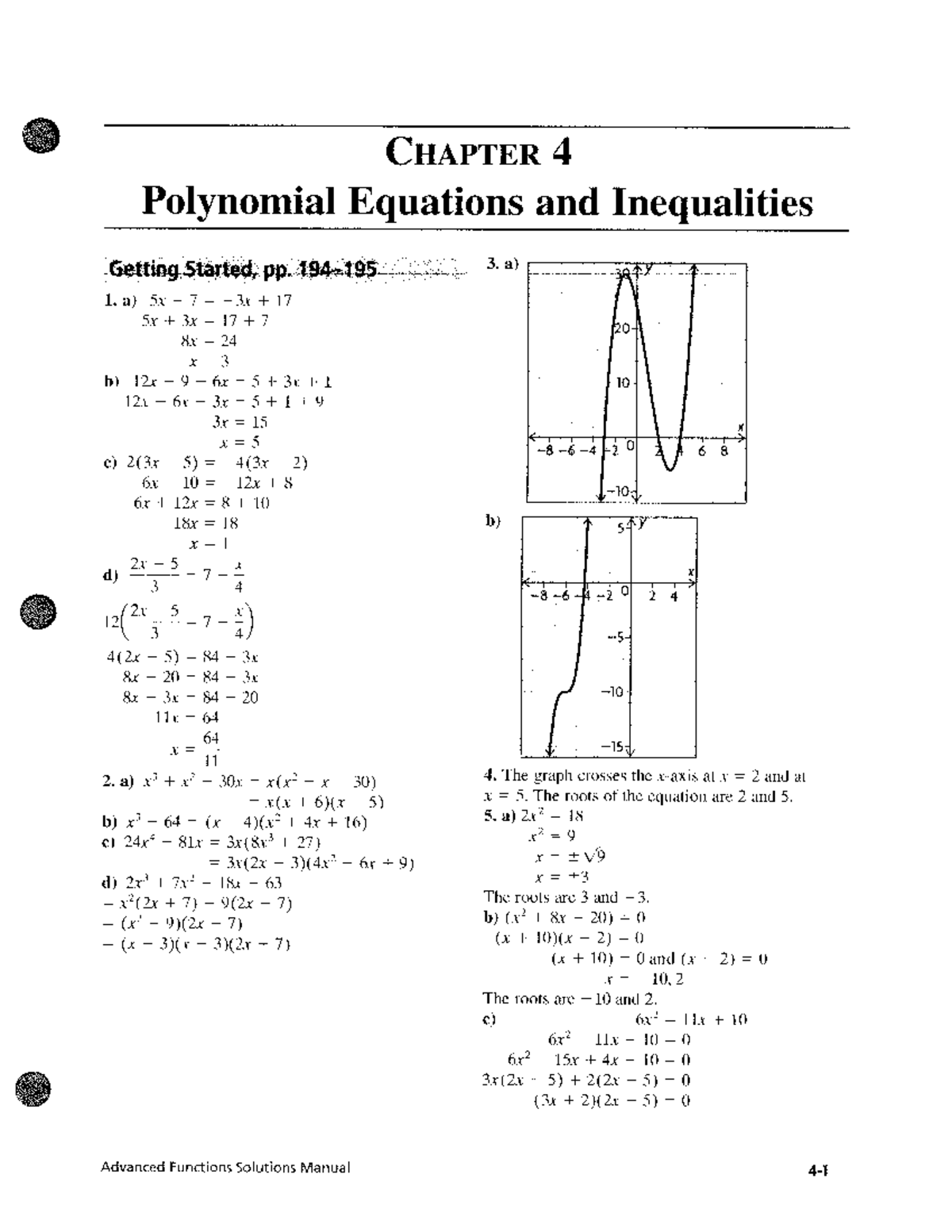 Mhf4u chapter 4 nelson solutions manual - Studocu