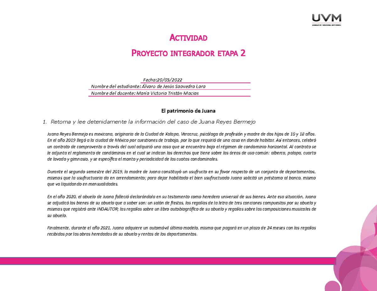 A6 - kfkfkff - ACTIVIDAD PROYECTO INTEGRADOR ETAPA 2 Fecha:20/05 ...