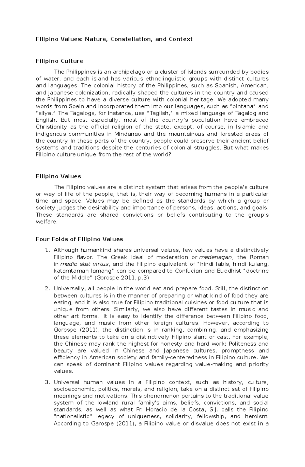 Ethics Lesson - goodluck - Filipino Values: Nature, Constellation, and ...