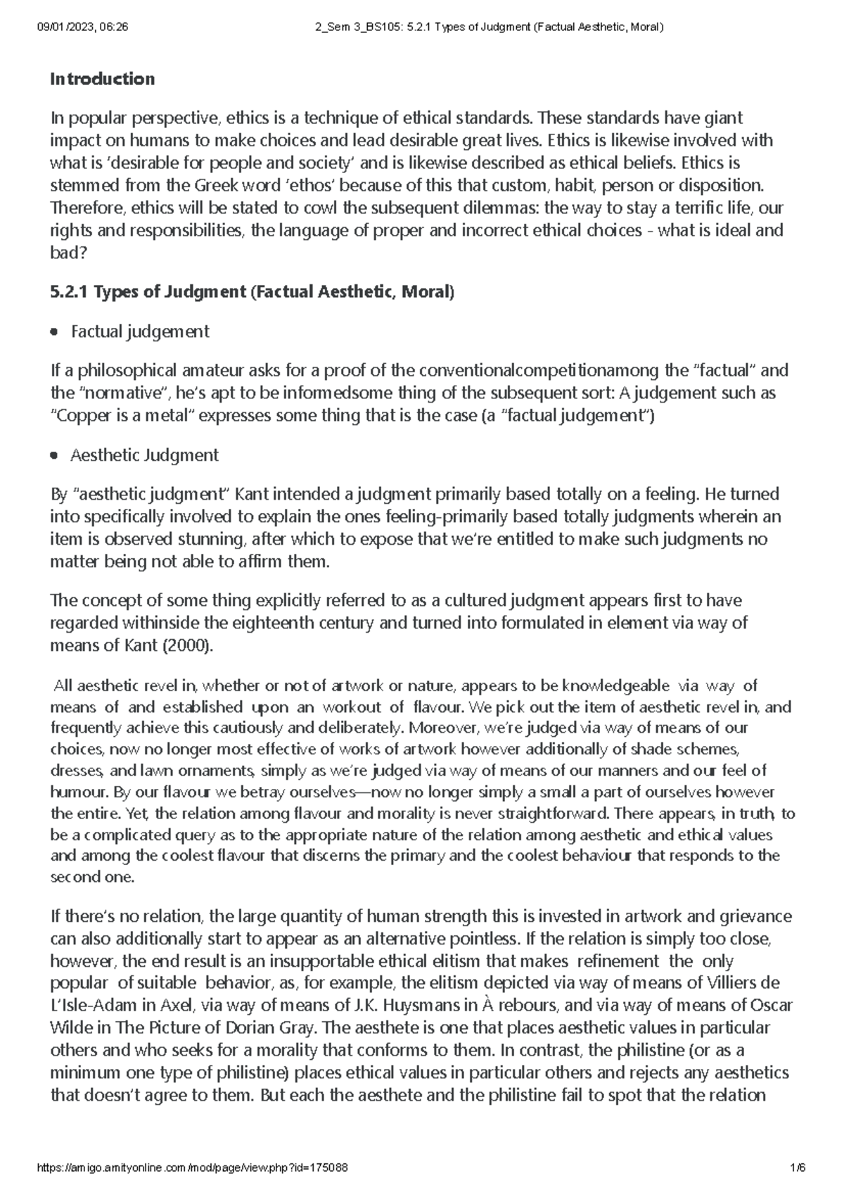 Types of Judgment (Factual Aesthetic, Moral) - Introduction In popular ...