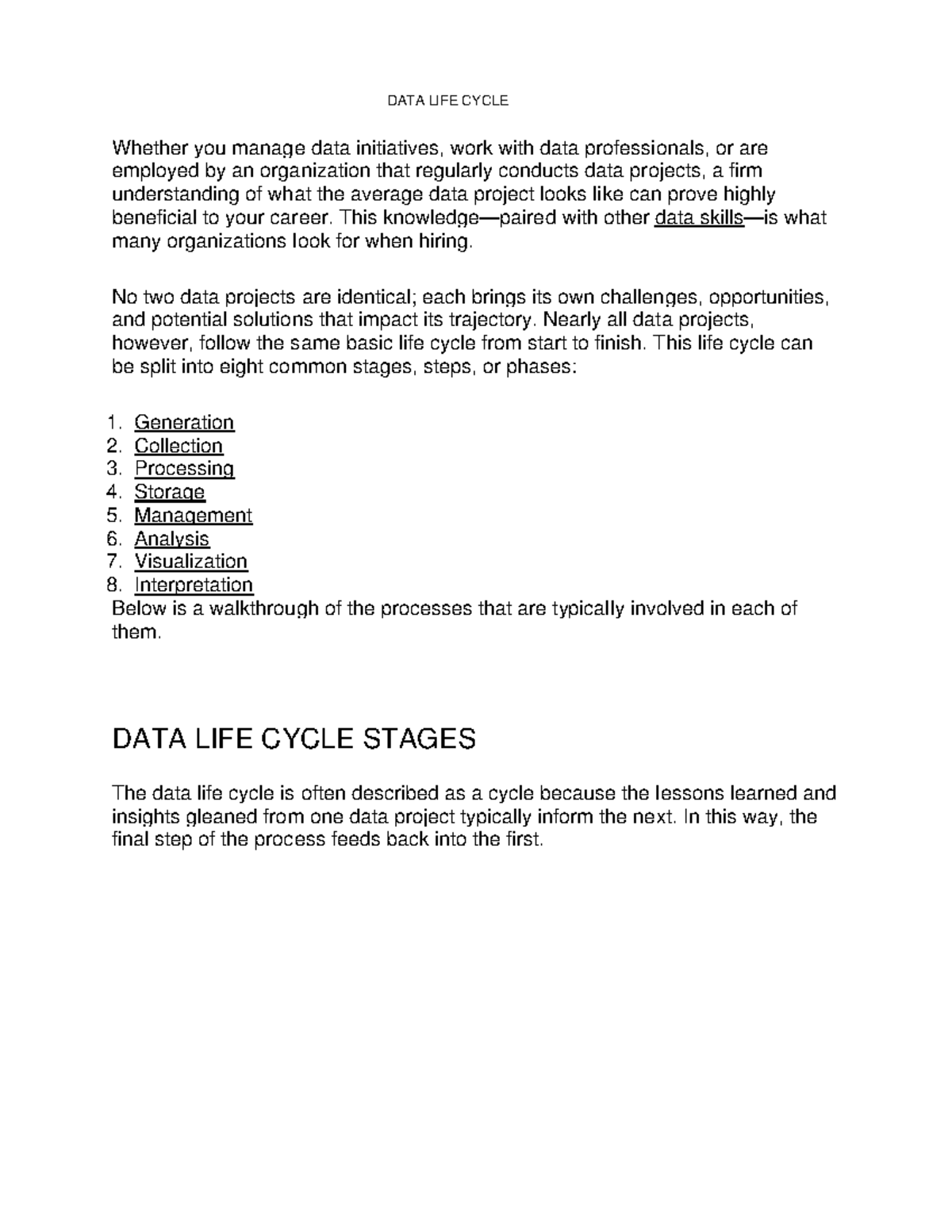 data life cycle - Whether you manage data initiatives, work with data ...