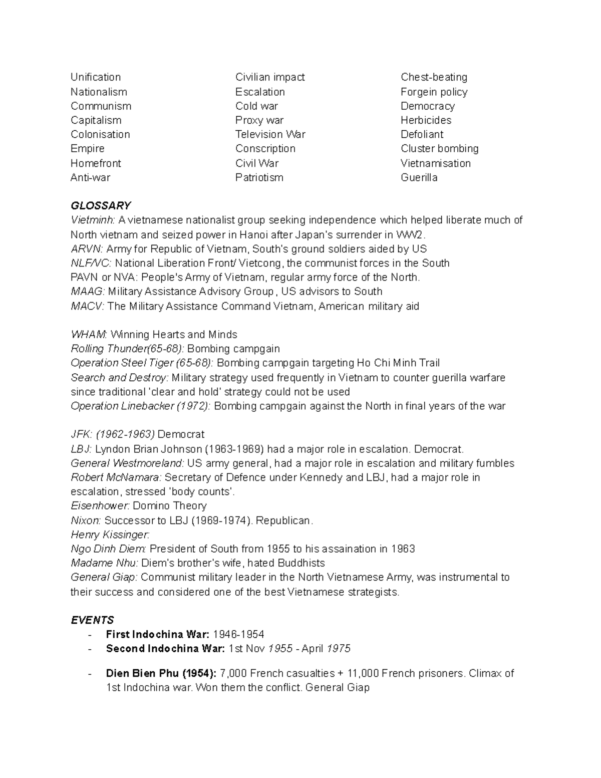 Conflict in indochina vietnam war notes 63ce18d7cc5d1 - Unification ...