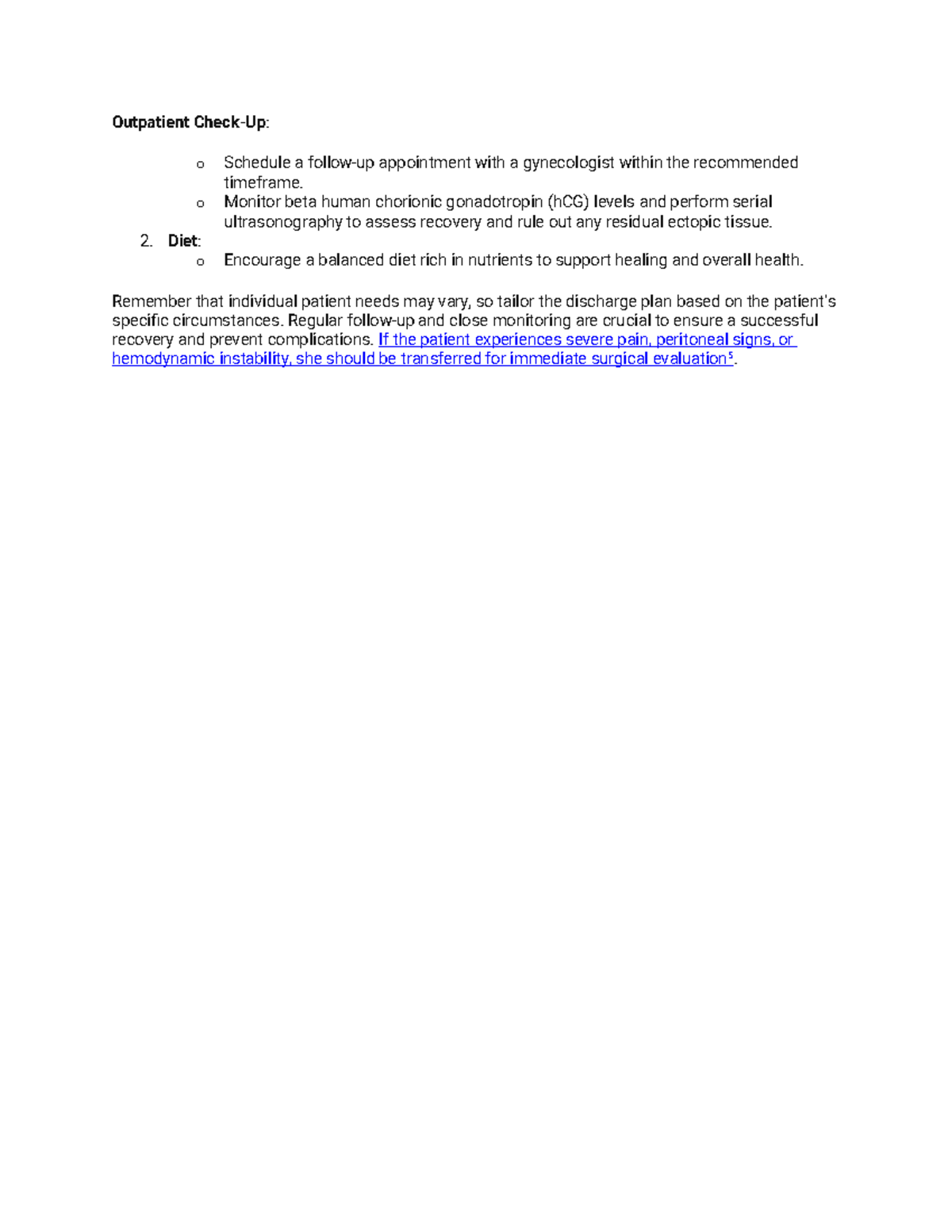 Opd - Outpatient Check-Up: o Schedule a follow-up appointment with a ...