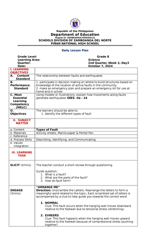 DLP Science Grade-8-WEEK2-DAY2 - Republic of the Philippines Department of Education Region IX ...