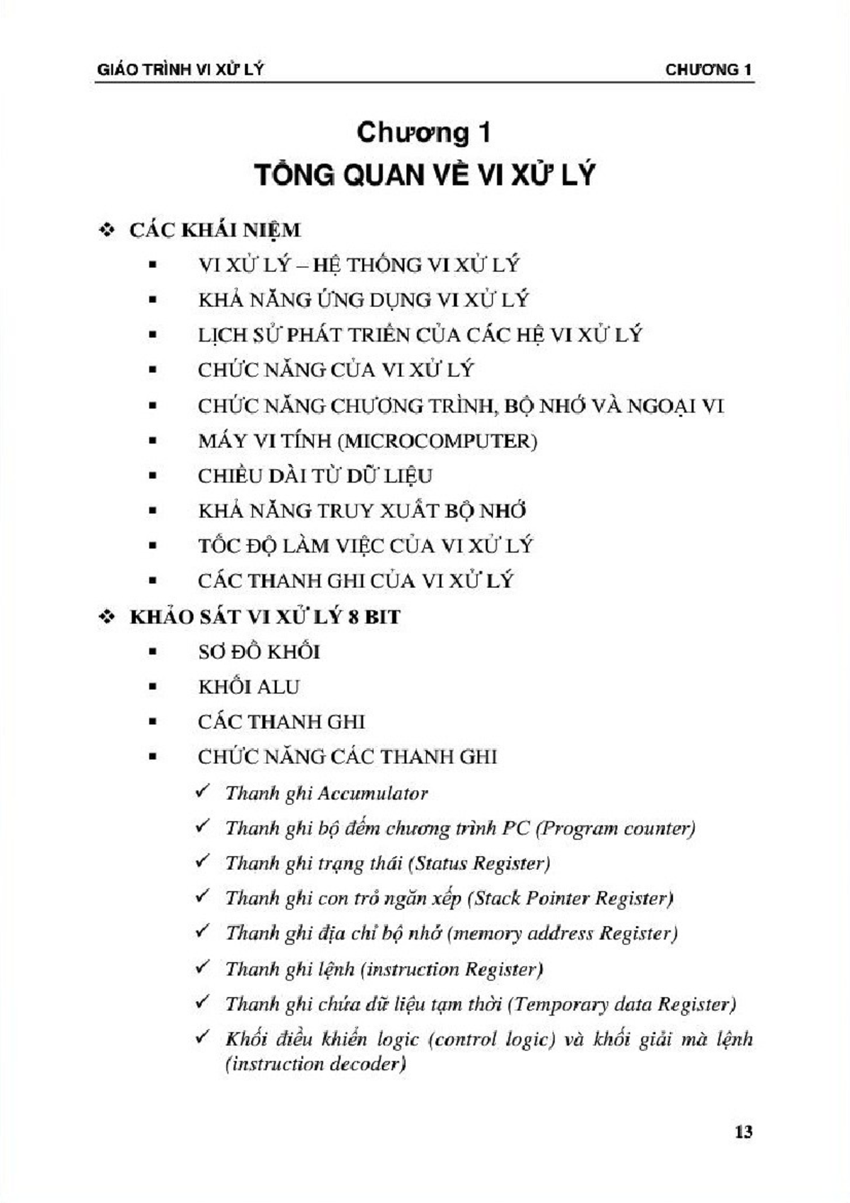 Chuong 1 - Tong Quan Ve Vi Xu Ly - Semiconductor Devices - Studocu