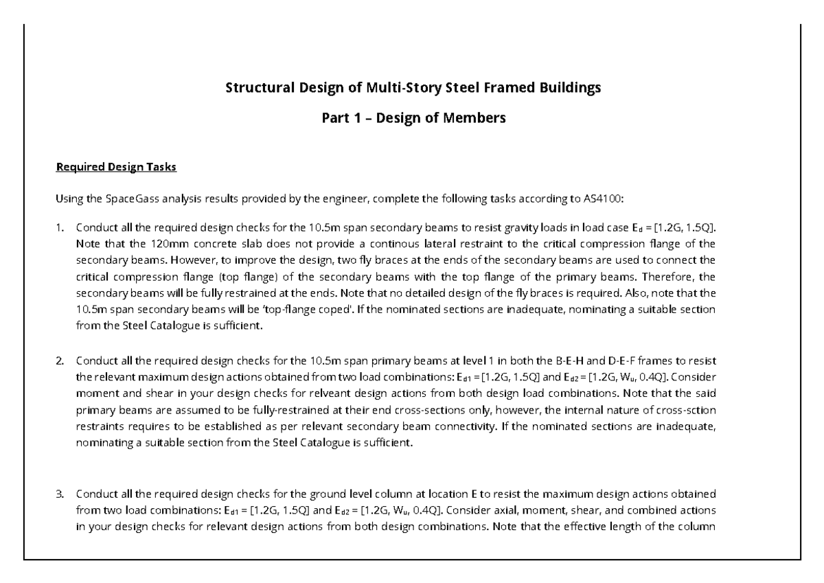 PART 1 - Design OF Members-2 - Structural Design of Multi-Story Steel ...