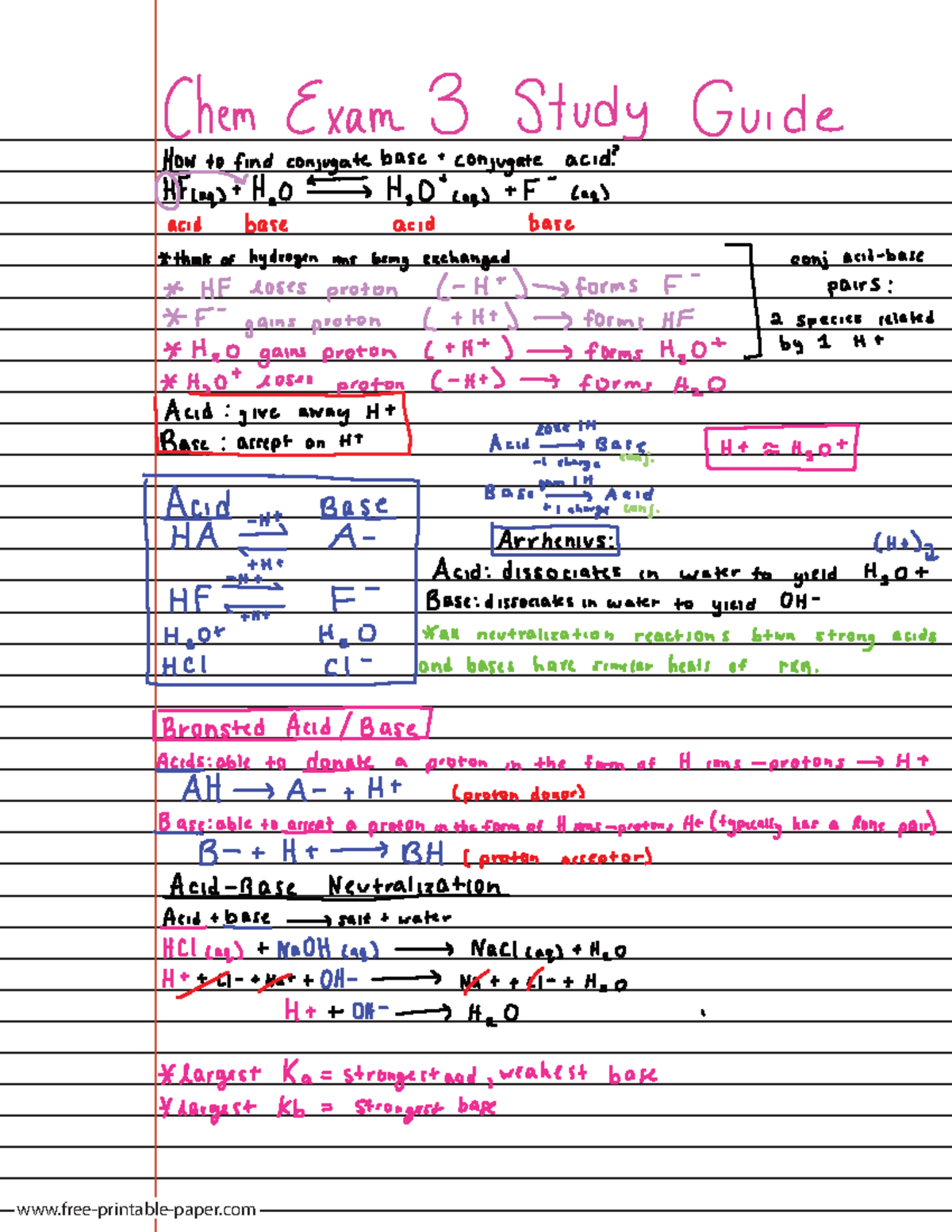 Exam 3 study guide - flattened - Chem Exam 3 Study Guide How to find ...