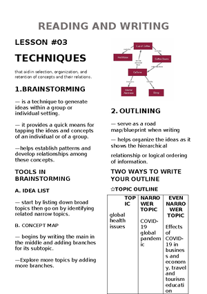 Reading and writing lesson 5 - READING AND WRITING LESSON READING AND ...