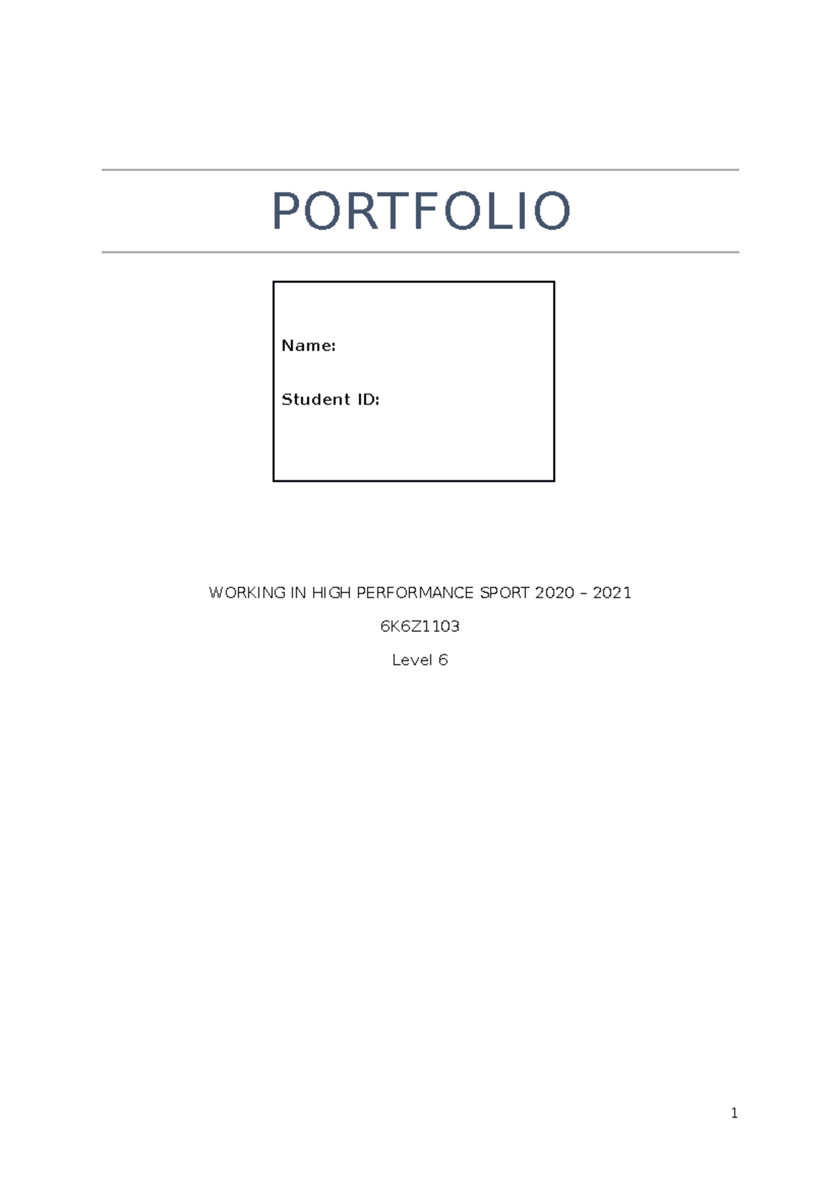 Portfolio template - 856Z3706 - MMU - Studocu