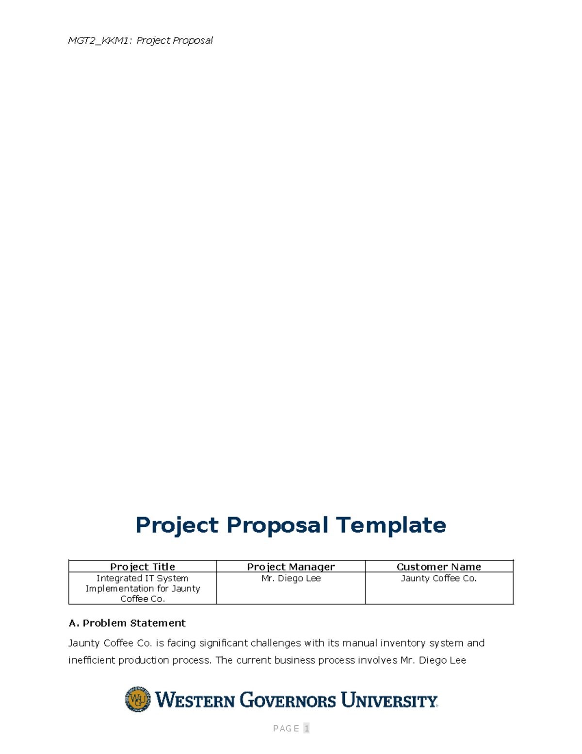 MGT2 Task 1 - Task 1 Passed - MGT2_KKM1: Project Proposal Project ...