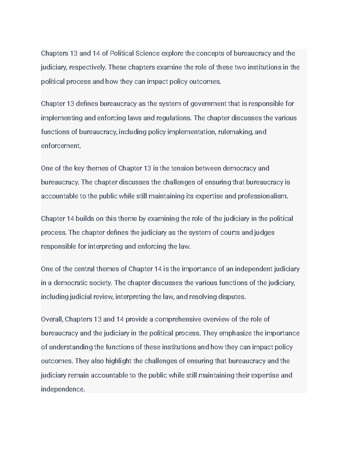 Political Science (14) - Chapters 13 and 14 of Political Science ...