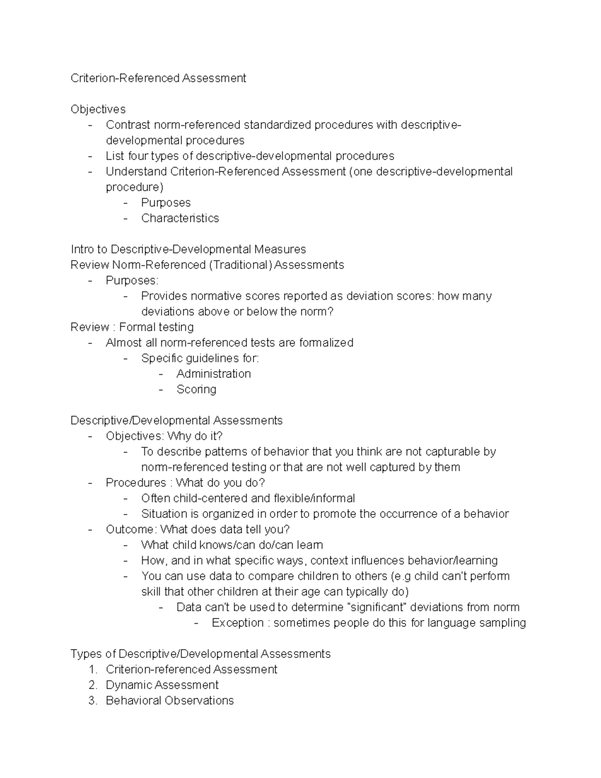 Unit 5 - Criterion Referenced Assessment - Criterion-Referenced ...