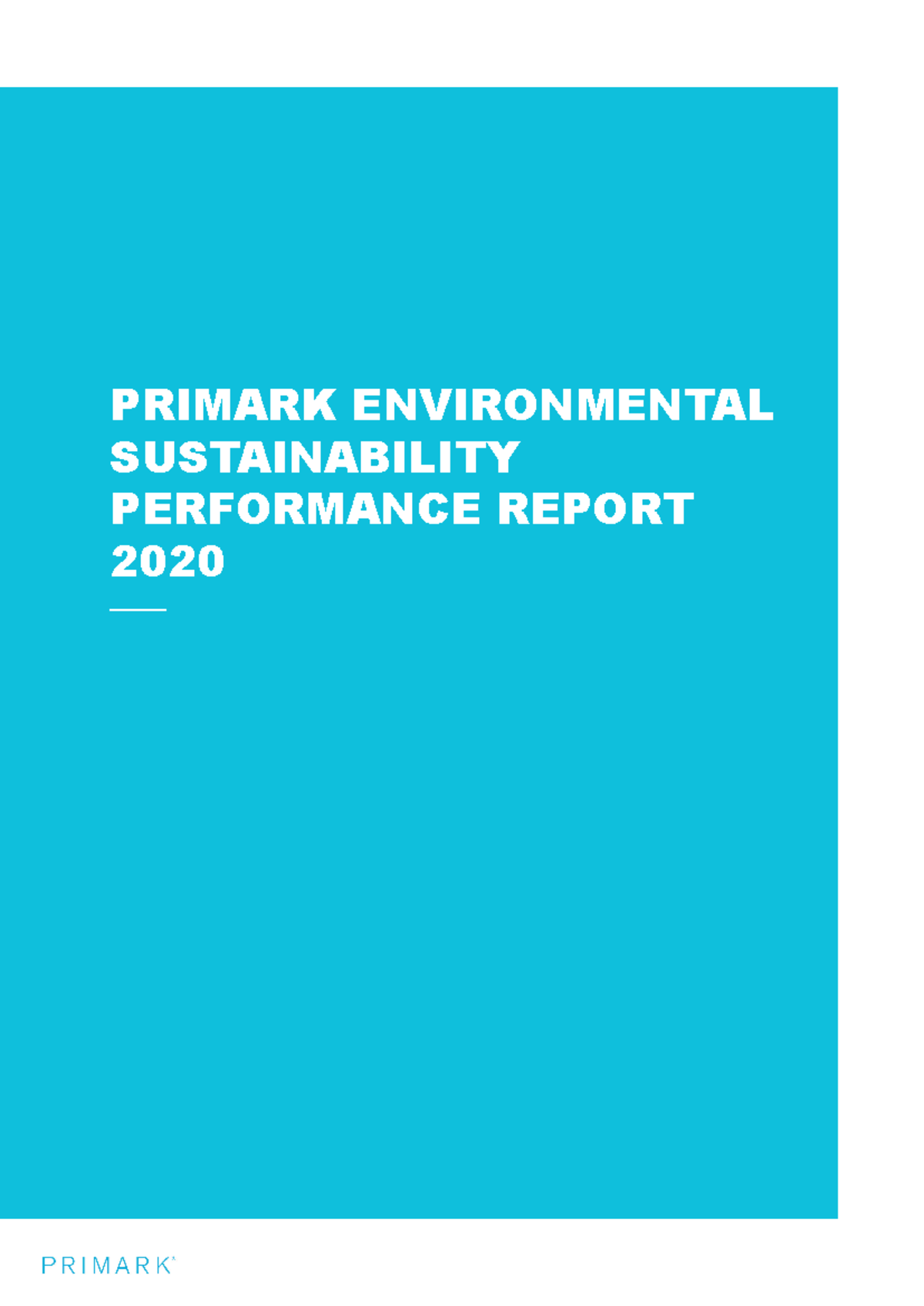 Primark Environmental-Sustainability-Performance-Report 2020 - PRIMARK ...