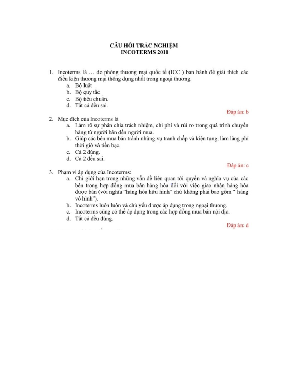 Inconterm 2010 - hkhfg - Computer Science - Introduction - Studocu