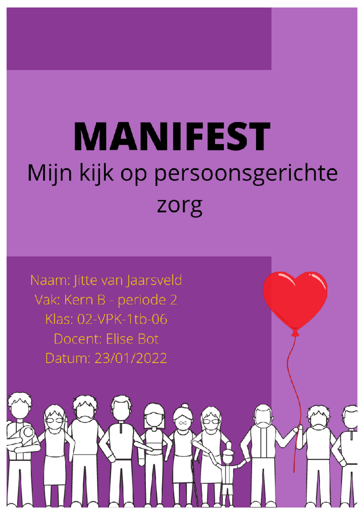 Manifest leerjaar 1 kern b - INHOUDSOPGAVE 1 Persoonlijke waarden en ...