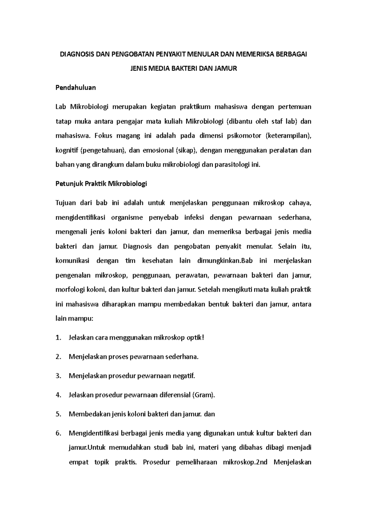 Diagnosis DAN Pengobatan Penyakit Menular DAN Memeriksa Berbagai Jenis ...