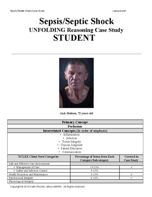 Sepsis Case Study #3 - Sepsis/Septic Shock UNFOLDING Reasoning Case ...