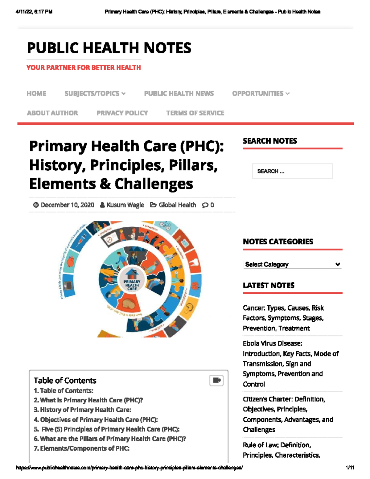 PHC - Primary Health Care - Clinical medicine - JKUAT - Studocu