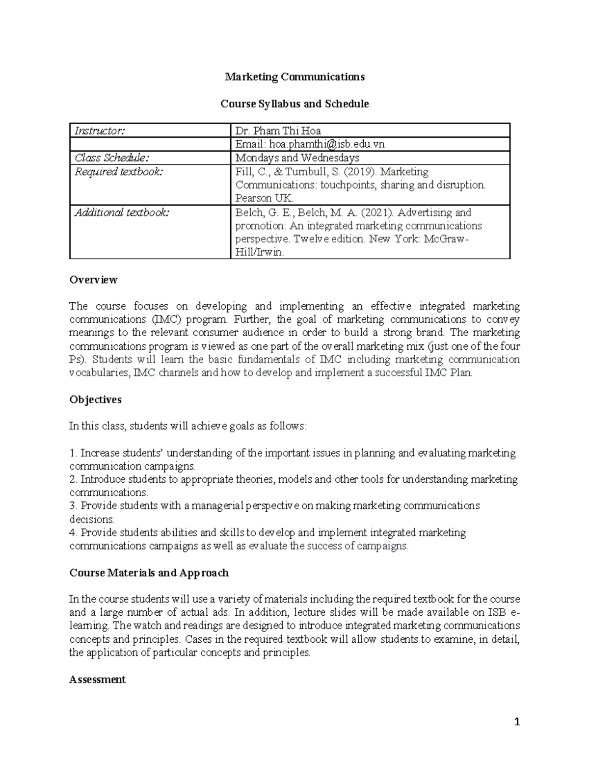 Learning guide Marketing Communications Corrected - Marketing ...