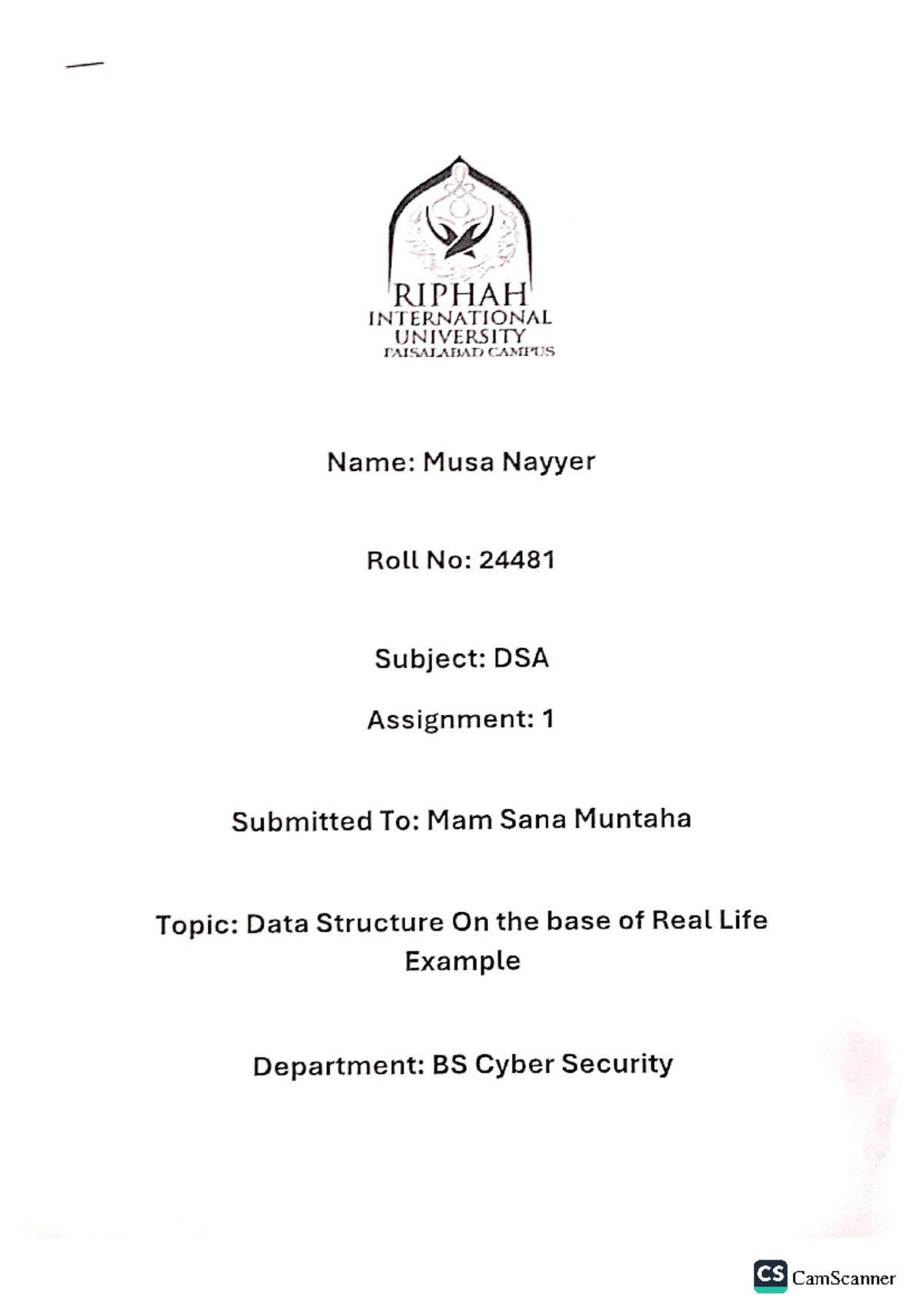 Data structure assignment - Cyber security - Studocu
