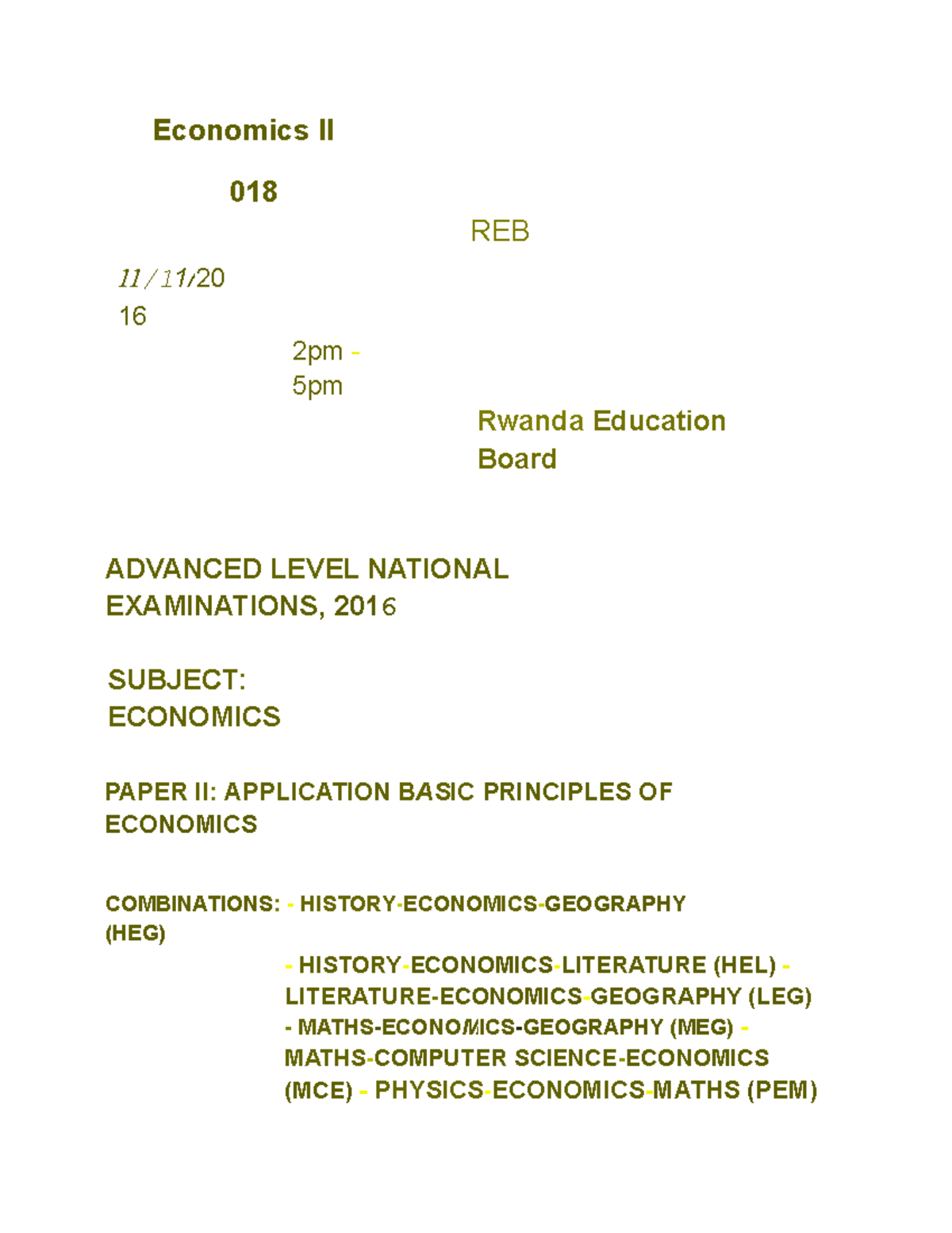 Economics Paper 11 2016 - Economics II 018 REB 11 /1 1 / 20 16 2pm ...