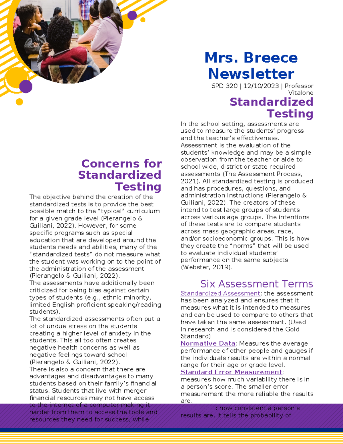 SPD-320-0500 T2 Parent Newsletter Article by Sherry Lynn Breece 12-10-2023 - Mrs. Breece ...